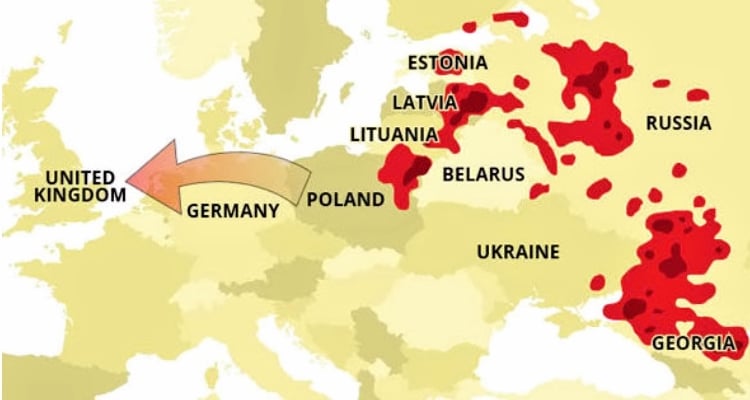 Map showing the spread of ASF across Europe ⋆ The Baltic Review
